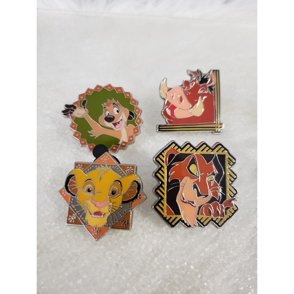 Disney | Jewelry | Disney Lion King Starter 4 Pin Set Simba Timon ...